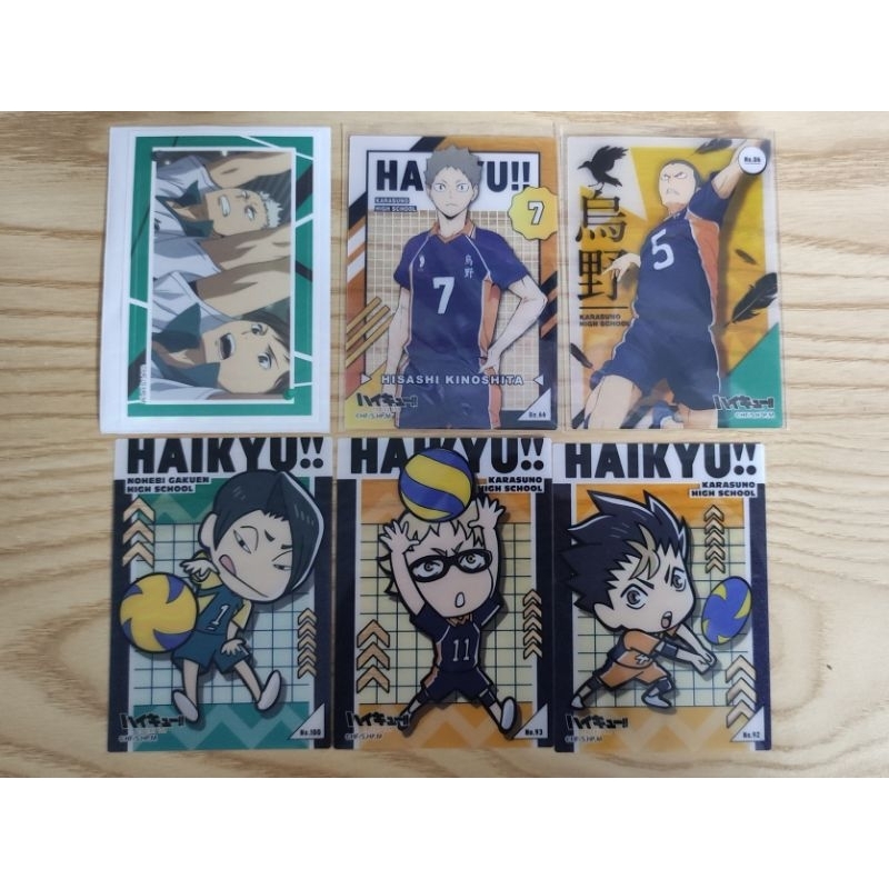 Set card Haikyu Haikyuu Tsukishima Tsukki Hinata Nishinoya Noya Kenma ...