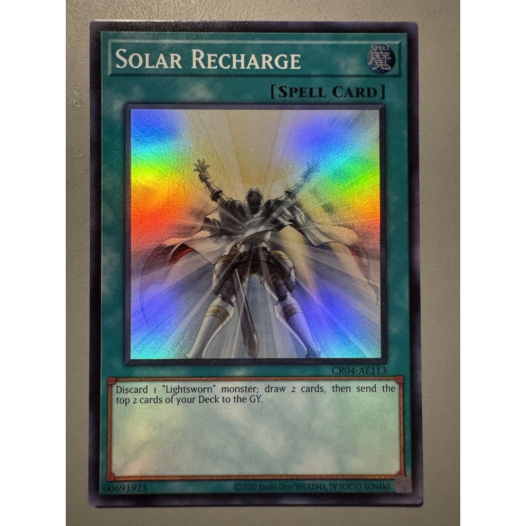 cr04 super rare Lá bài thẻ bài Yugioh Solar Recharge - Tặng bọc bài nhựa bảo quản | Shopee Việt Nam