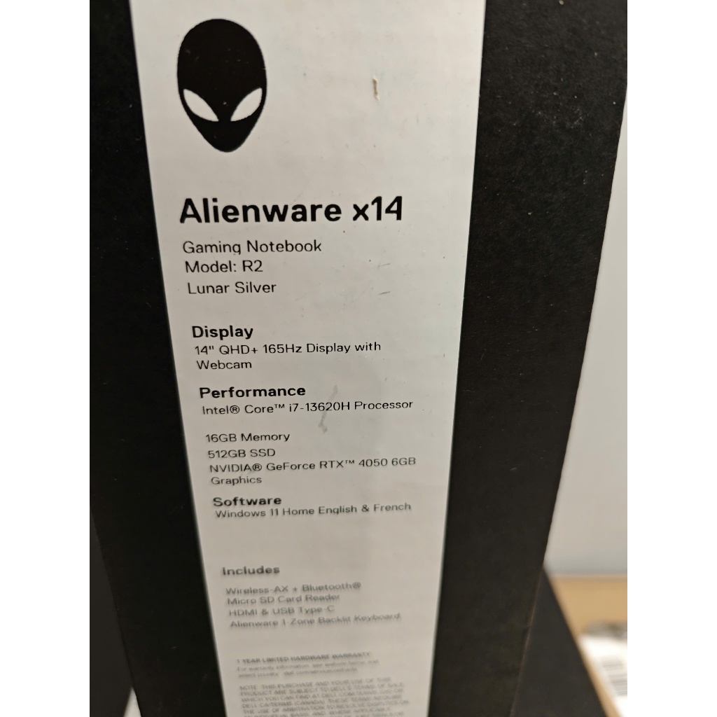 Laptop Dell Alienware X14 R2 Core™ i7-13620H, Ram 16GB, SSD 512GB, RTX ...