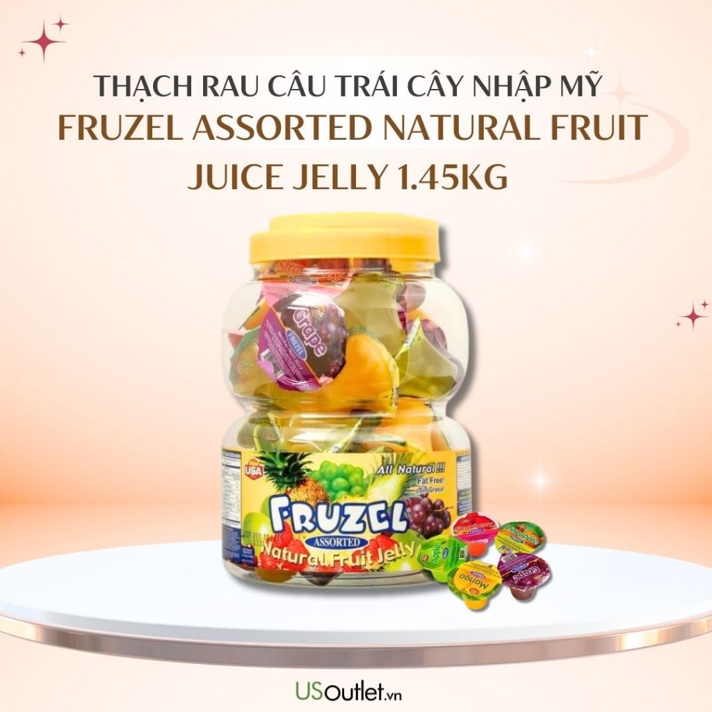 Thạch rau câu trái cây Fruzel Assorted Natural Fruit Juice Jelly 1,45kg | Shopee Việt Nam