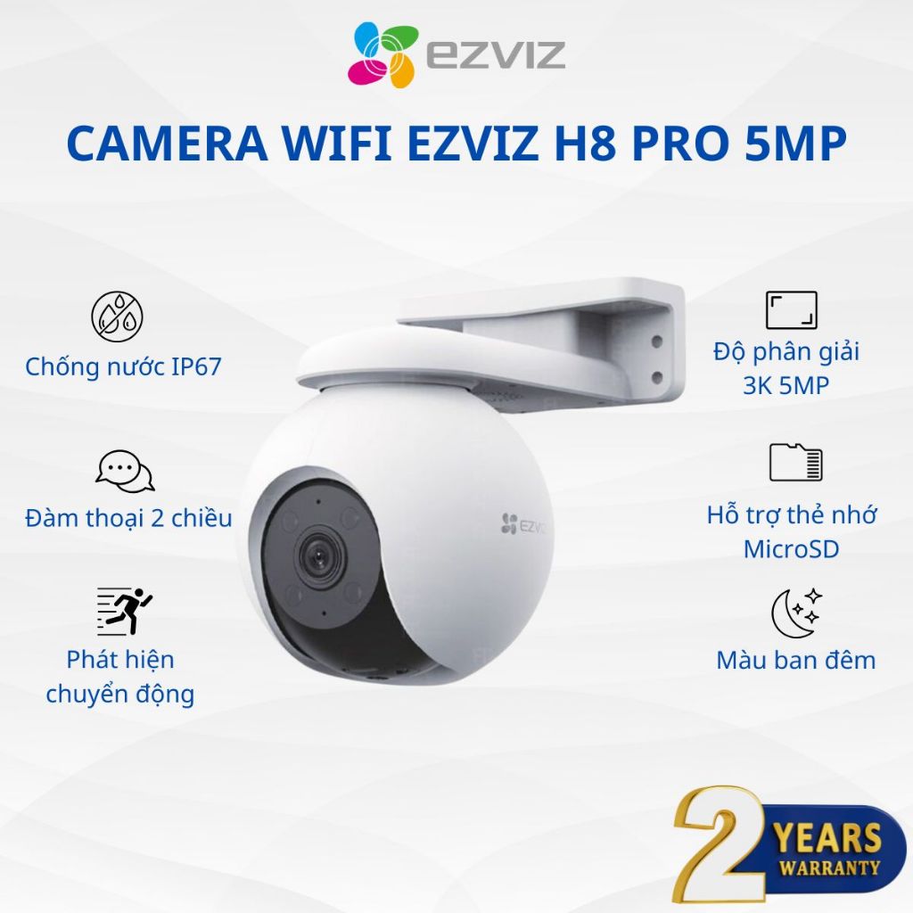 CAMERA WIFI NGOÀI TRỜI EZVIZ H8 PRO 3K 5MP [FULL VAT] | Shopee Việt Nam