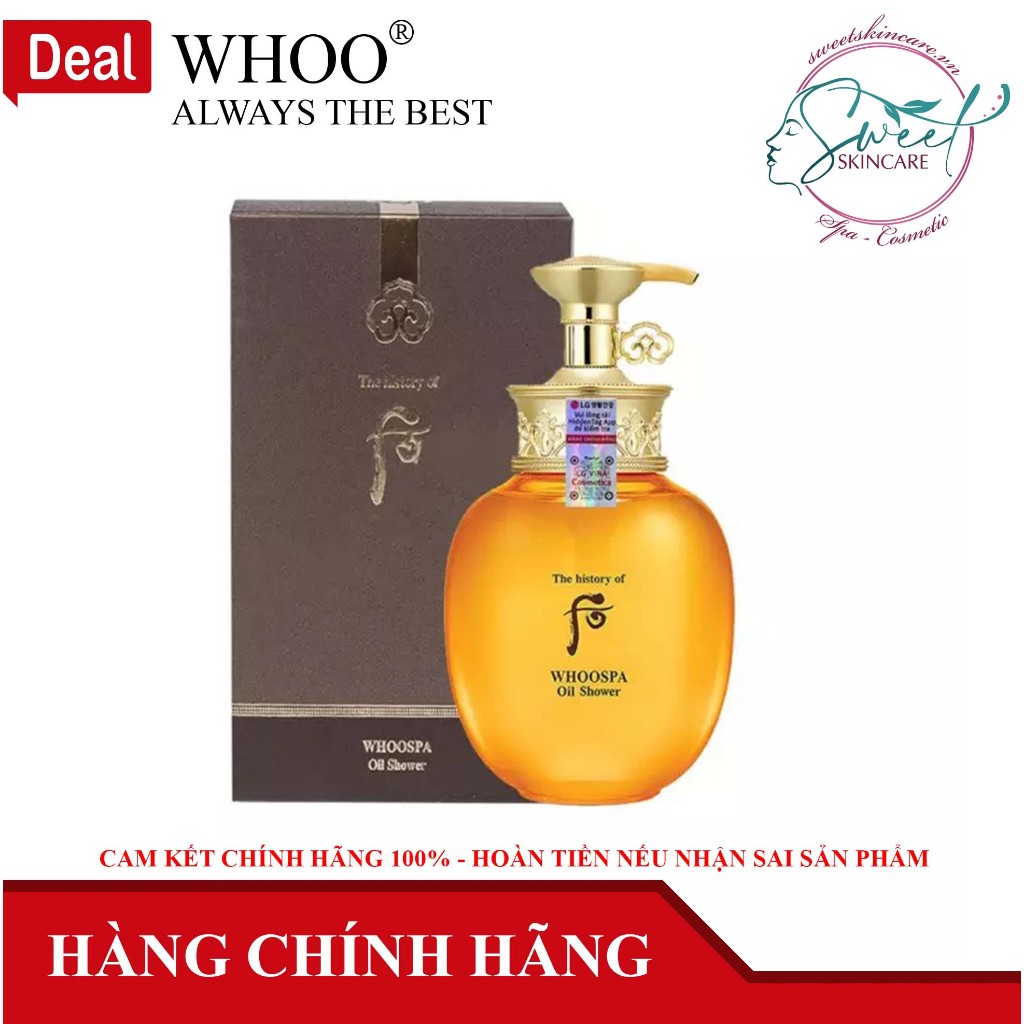 Sữa Tắm Thảo Dược Đông Y Whoo Spa Oil Shower 220ml [whoo vàng] | Shopee ...