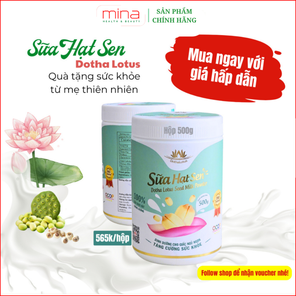 Sữa Bột Hạt Sen Thực Dưỡng Dotha Lotus 500g - Sữa Thực Vật Không Đường ...