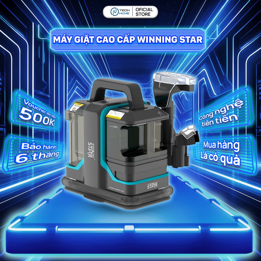 Máy giặt cầm tay cao cấp WinningStar TechHome siêu sạch, đầu hút thông minh - DT1209 | Shopee ...