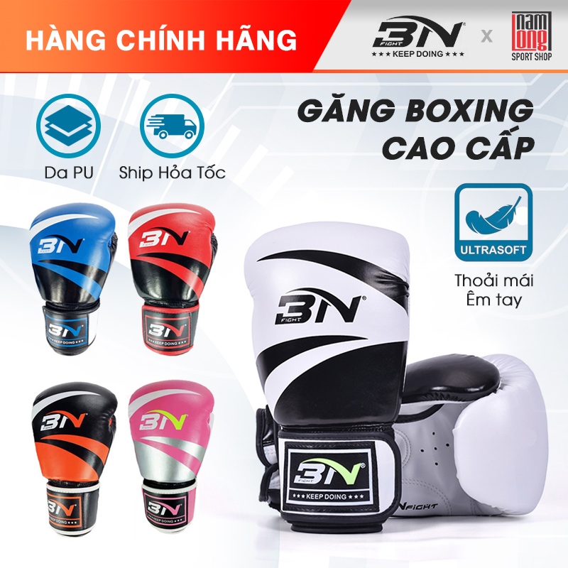 Găng BOXING Cao Cấp BN Chính Hãng Nhiều Màu Đấm Bốc Quyền Anh MMA Võ ...