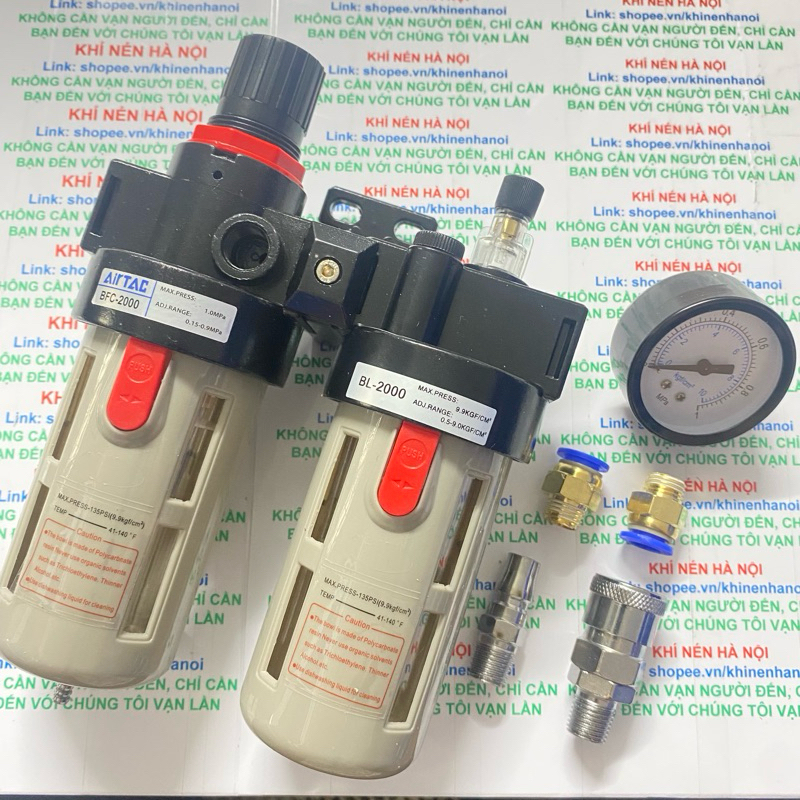 Bộ lọc đôi Airtac BFC2000 BFC3000 BFC4000 ren 13 17 21mm giá sỉ ...