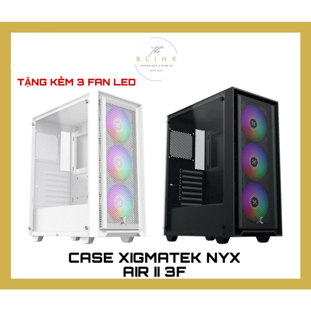 Vỏ case máy tính XIGMATEK SKY II 3F (ATX/MID TOWER/MÀU ĐEN/TRẮNG) - KÈM 03 FAN XIGMATEK Z20F RGB ...