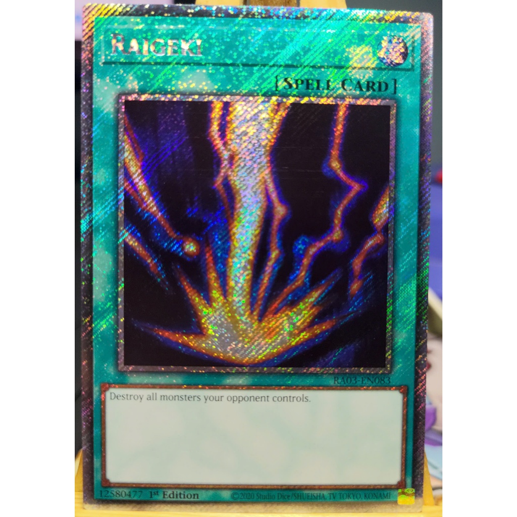[KW2 Yugioh] [EN-UK] [Nice Art] Thẻ bài Raigeki - RA03-EN083 - Platinum Secret Rare 1st Edition ...