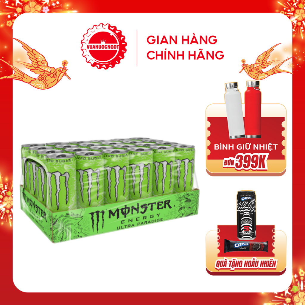 Lốc 24 Lon Nước Giải Khát Tăng Lực Monster Energy Ultra Paradise 355ml/Lon Sale 25.11Coca-Cola ...
