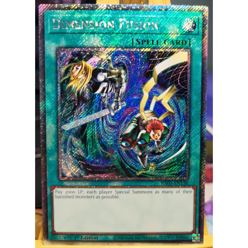 [KW2 Yugioh] [EN-UK] [Nice Art] Thẻ bài Dimension Fusion - RA03-EN136 - Platinum Secret Rare 1st ...