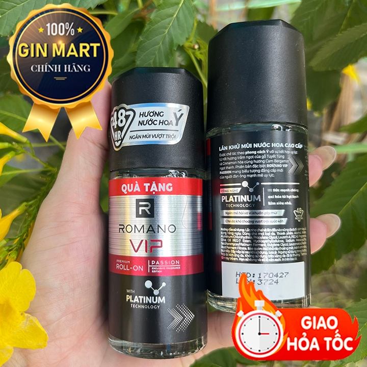 Lăn khử mùi Romano VIP Passion/ Attitude 40ml/50ml - Hàng tặng | Shopee ...