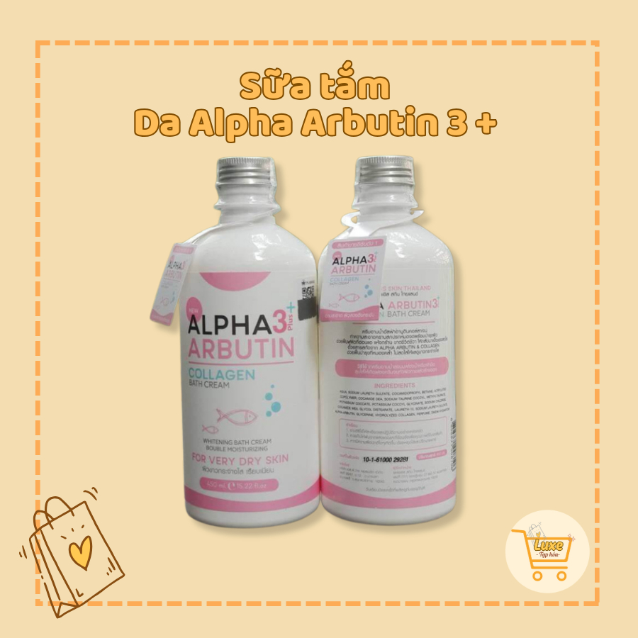 Sữa Tắm Trắng Da Alpha Arbutin 3+ Plus Collagen Bath Cream 350ML Dưỡng ...