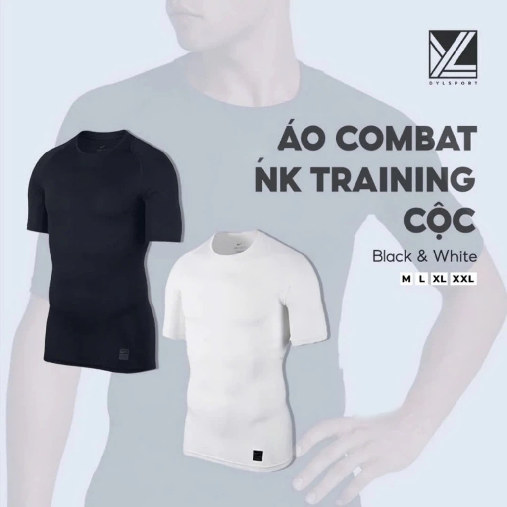 Áo combat NK Training cộc | Thun cao cấp giúp thấm hút mồ hôi cực tốt | Shopee Việt Nam