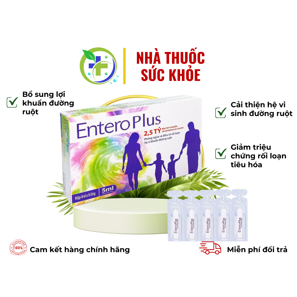 Entero Plus - Bổ sung lợi khuẩn đường ruột, giảm rối loạn tiêu hóa (H ...