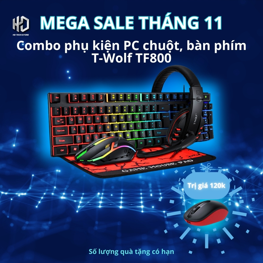Combo Phụ Kiện Máy Tính TF800 4 trong 1 | Shopee Việt Nam