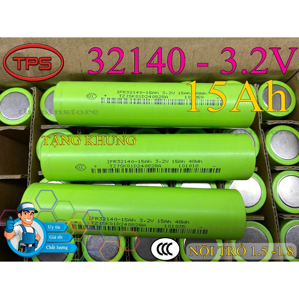 PIN 32140 15.000MAH 1CELL 3.2V MỚI 100% (CCC) TẶNG KÈM KHUNG BẢO HÀNH 3 ...