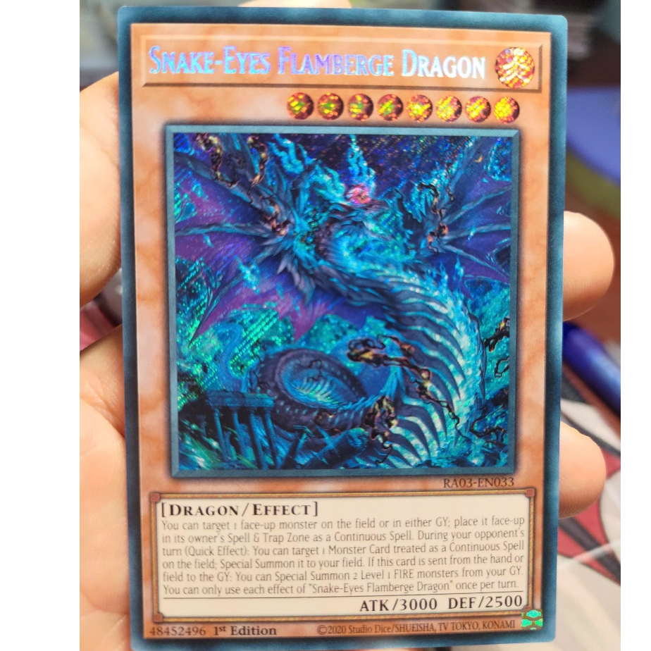 [KW2 Yugioh] [EN-UK] [Nice Art] Thẻ bài RA03-EN033 Snake-Eyes Flamberge Dragon | Shopee Việt Nam