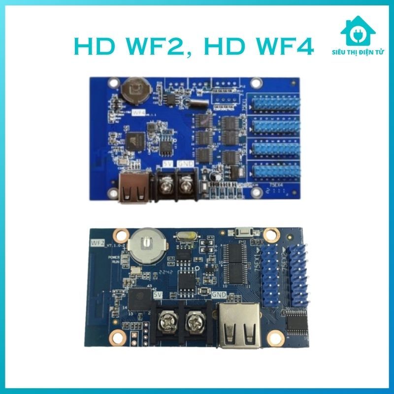 Card Điều Khiển Led Ma Trận HD WF2 - WF4, Điều Khiển Tấm Module Led P10 P5 P4 P3...Full màu ...