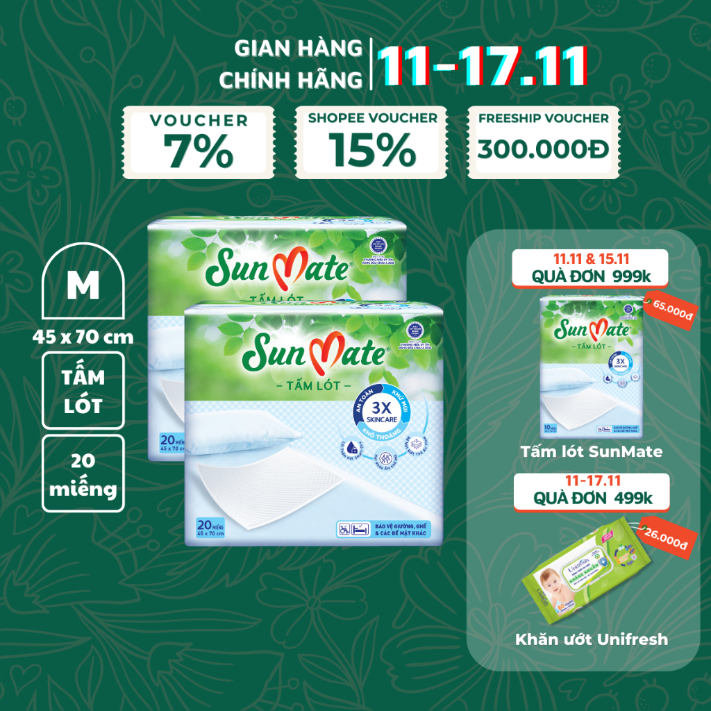 Combo 2 - Tấm lót SunMate mới size M (45x70cm) | Shopee Việt Nam