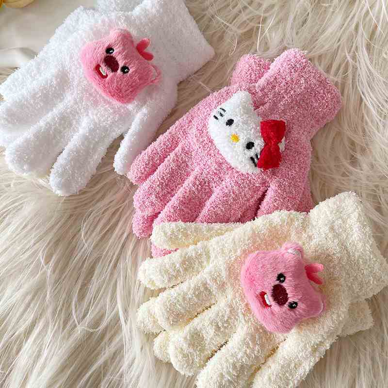 Găng Tay Len Hình Nhân Vật Hoạt Hình Loopy Hello Kitty Dày Dặn Giữ Ấm Mùa Đông Dành Cho Nữ ...