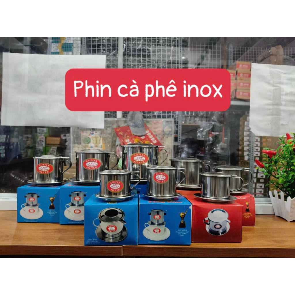 Phin pha cà phê inox xanh đỏ hiệu Long Cam nhiều size | Shopee Việt Nam