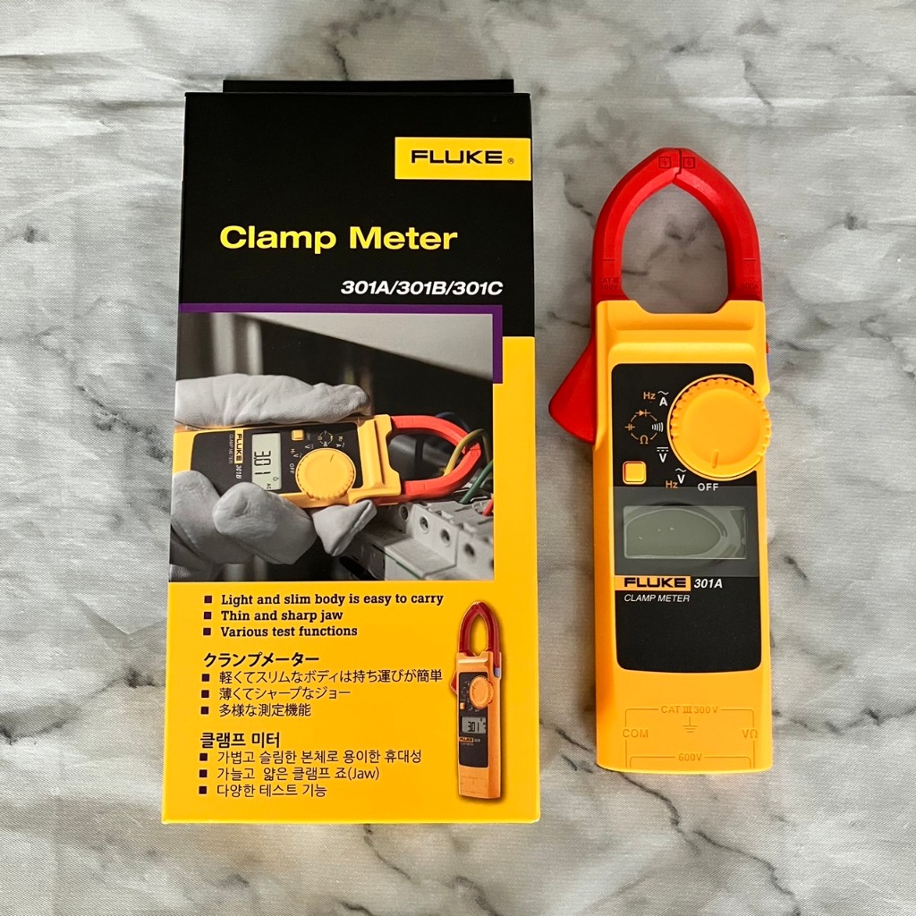 Fluke 301A+/APC AC Current Clamp Meter 40A/400A Range with Test Leads ...