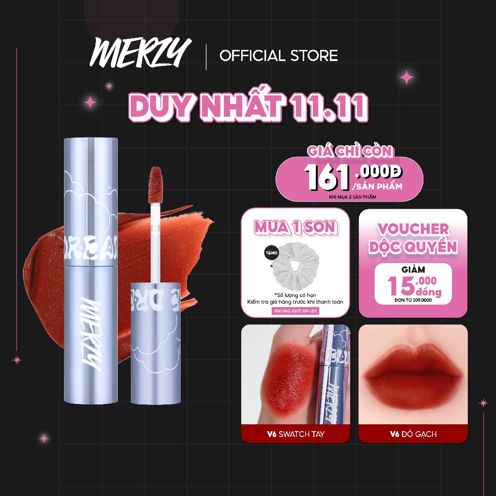 [NEW][V6 SIREN] Son Kem Lì Merzy The First Velvet Tint 4.5g | Shopee Việt Nam