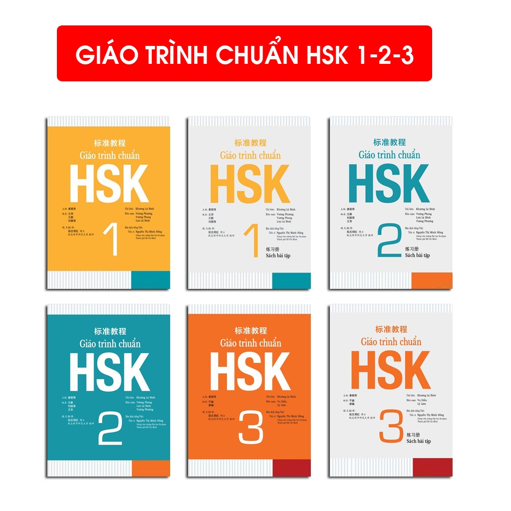 Sách - Giáo Trình Chuẩn HSK 1-2-3 Bản Đen Trắng ( Lẻ Tuỳ Chọn ) | Shopee Việt Nam