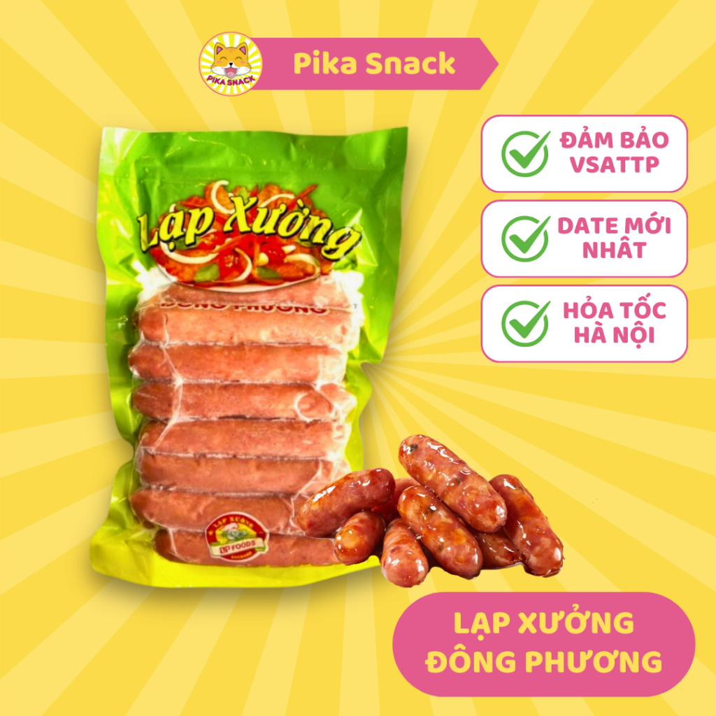 Lạp xưởng tươi Đông Phương 500g PIKA SNACK thơm ngọt mềm đậm đà - Thực ...