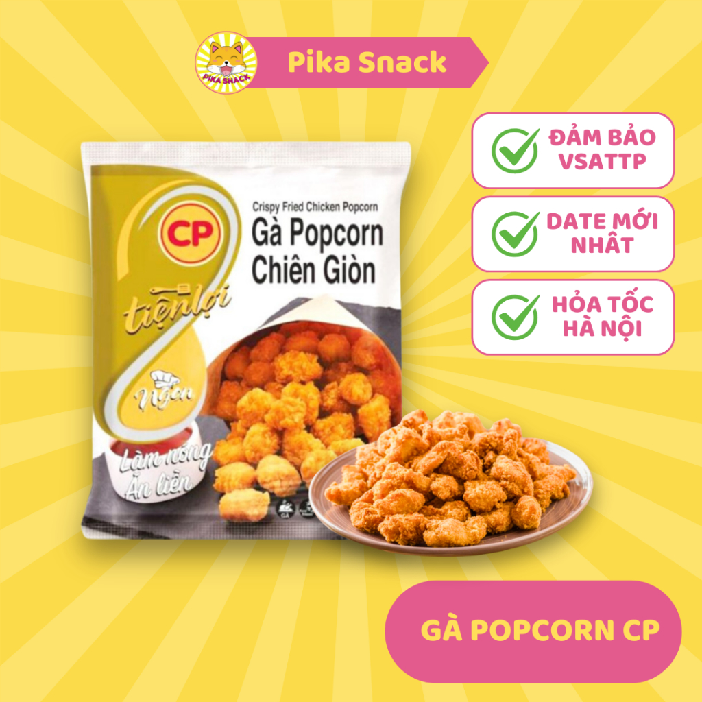 Gà popcorn CP chiên giòn PIKA SNACK cực đỉnh thơm ngon giòn rụm - Thực ...