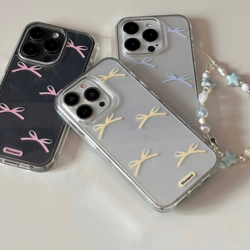 Ốp iphone chống va đập in hình nơ nhiều màu siêu xinh phong cách hàn quốc cho ip 15/14/13/12/11 ...