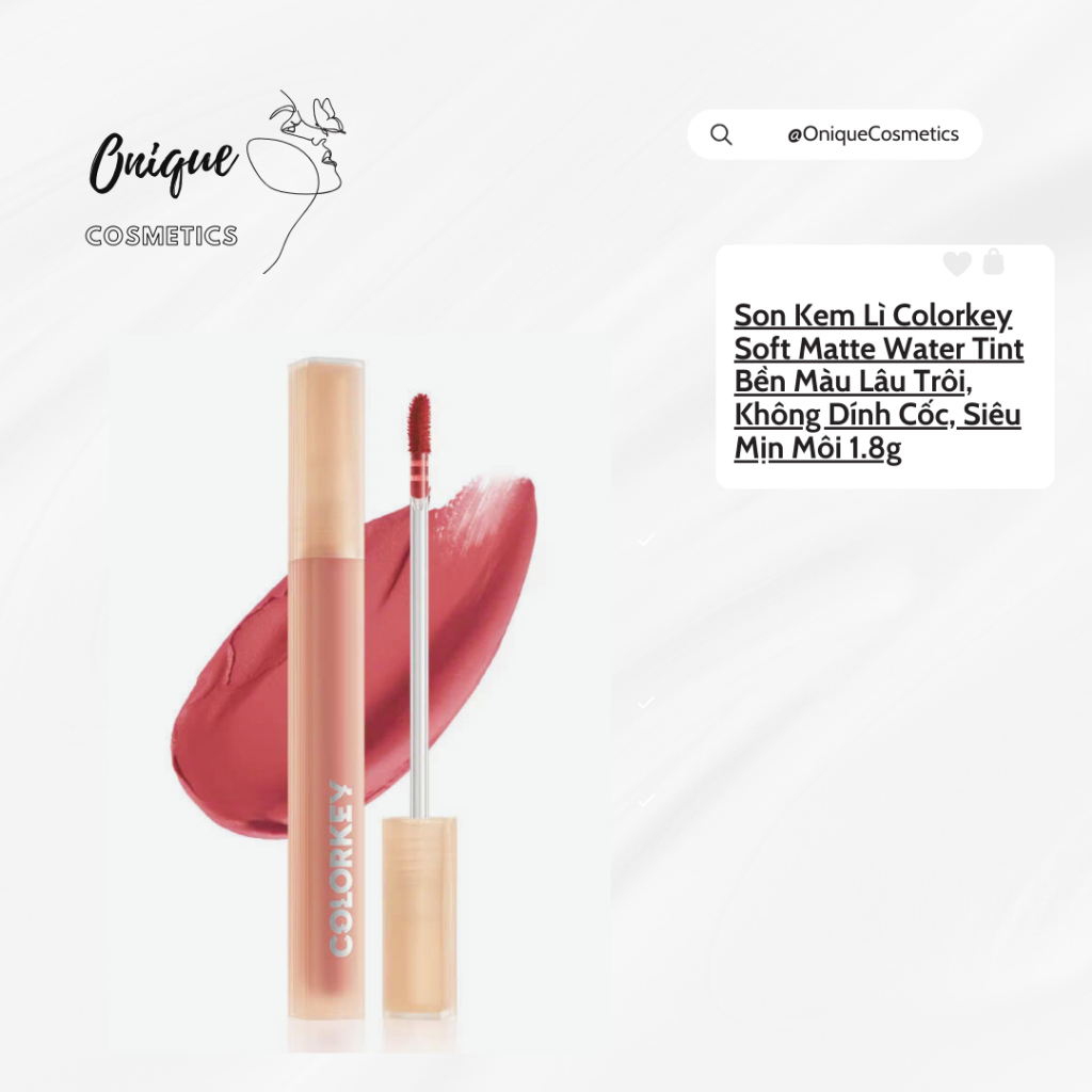 [HÀNG CHÍNH HÃNG] Son Kem Lì Colorkey Soft Matte Water Tint Bền Màu Lâu ...