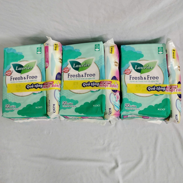 Combo 3 Gói Băng Vệ Sinh Laurier Fresh & Free Siêu Mỏng Cánh, Gói Lớn ...
