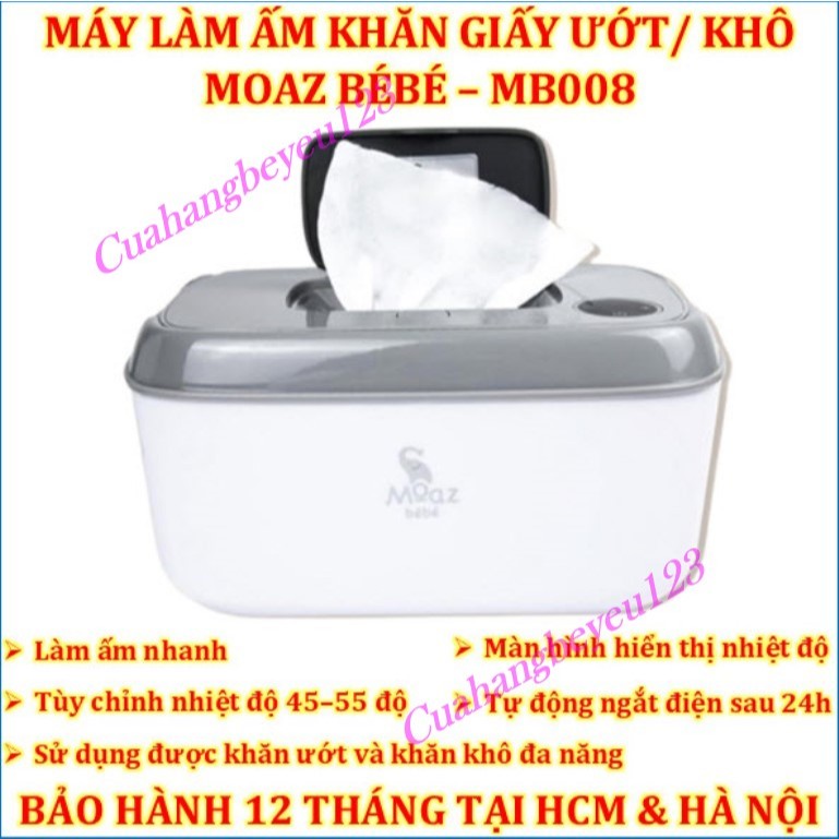Máy ủ / Máy làm ấm khăn giấy ướt, giấy khô đa năng Moaz Bébé MB008 / MB ...