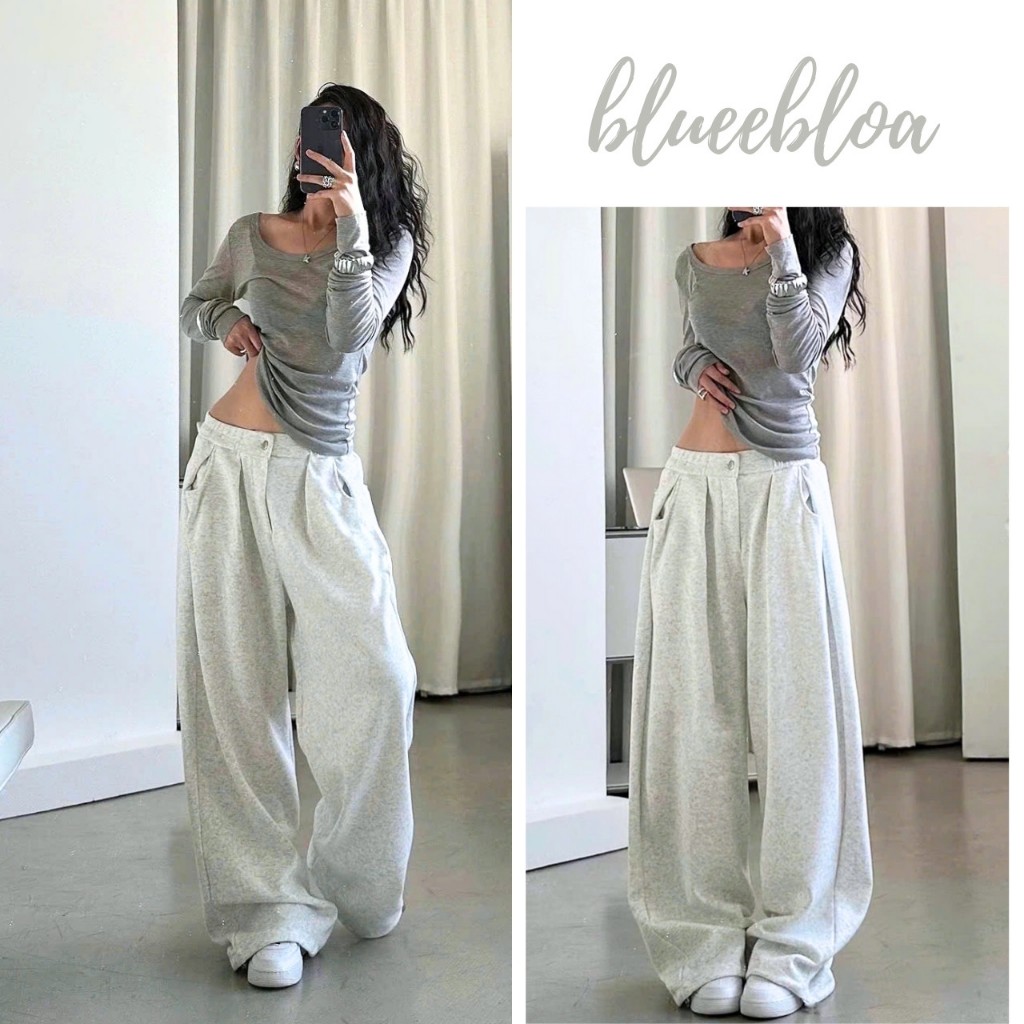 Bloa Quần suông dài cúc khóa ống rộng [CÓ ẢNH THẬT] - Phiên bản có cúc ...