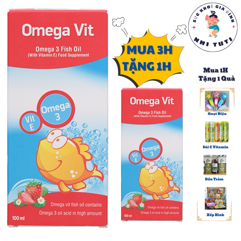 (Mua 3H TẶNG 1H) OmegaVit ĐỎ + QUÀ /Bổ Sung Omega 3,DHA, Vitamin Và ...