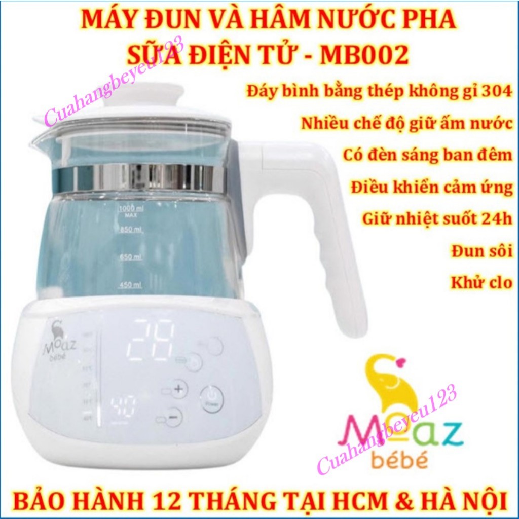 Máy đun nước và hâm nước pha sữa thông minh khử Clo Moaz Bébé MB-002 ...