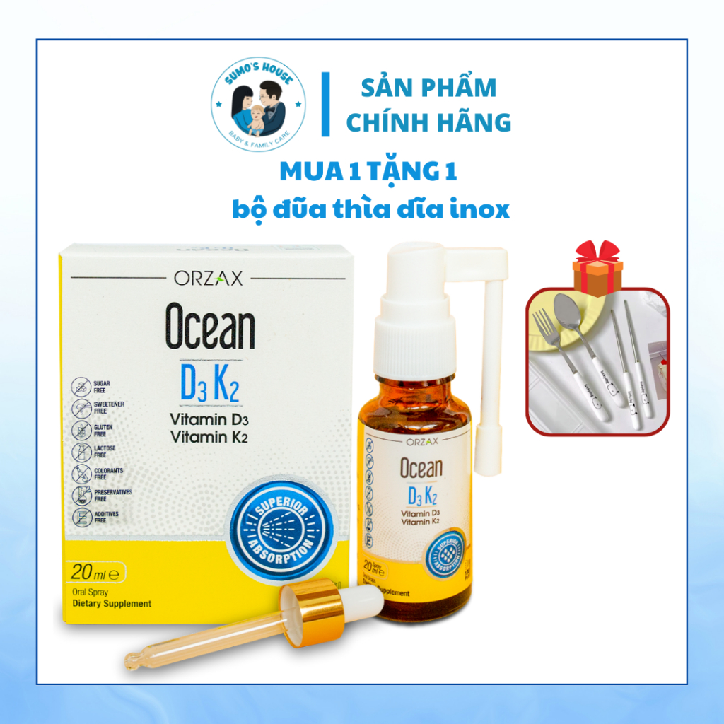 OCEAN D3 K2 20 ml từ Orzax - bổ sung vitamin D3 và K2 | Shopee Việt Nam
