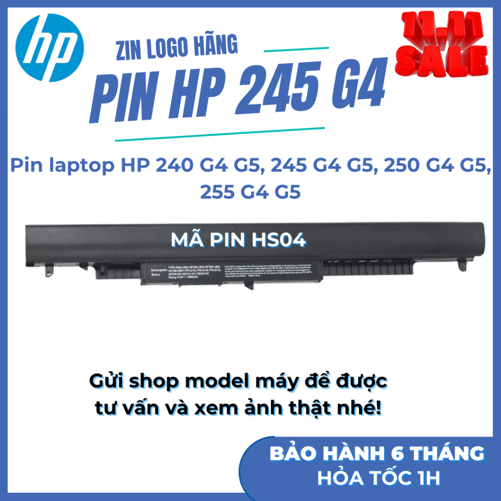 Pin Laptop HP Pavilion 14-ac 14-am 15-ac 15-BA 15-AY 15-AF 15-AC 240 g4 ...