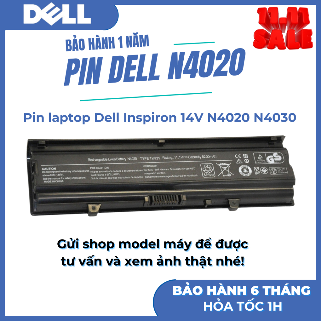 Pin Laptop DELL Inspiron 14V 14VR N4030 N4020 M5030 M4050 FMHC10 6cell ...