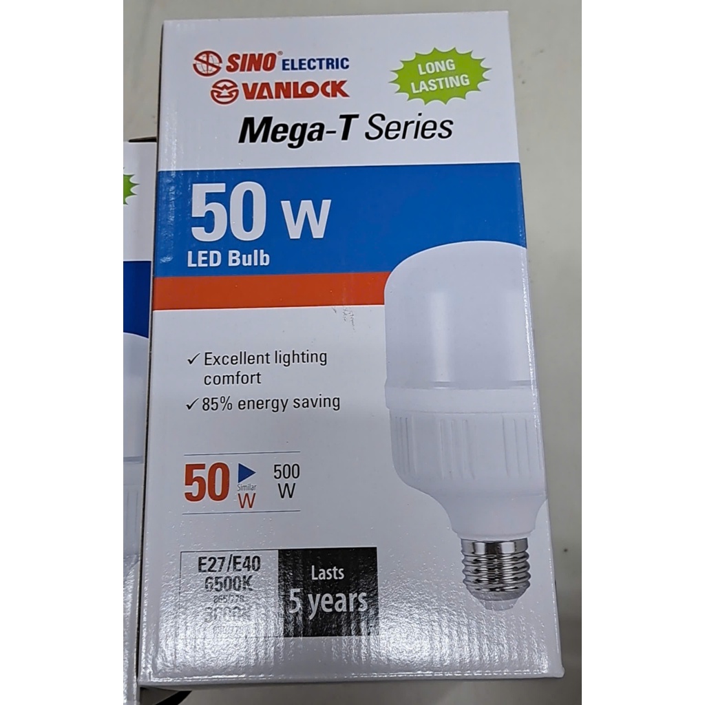Bóng LED SINO bulb trụ nhôm nhựa Mega-T 15w,20,30,40,50w bảo hành 24 ...