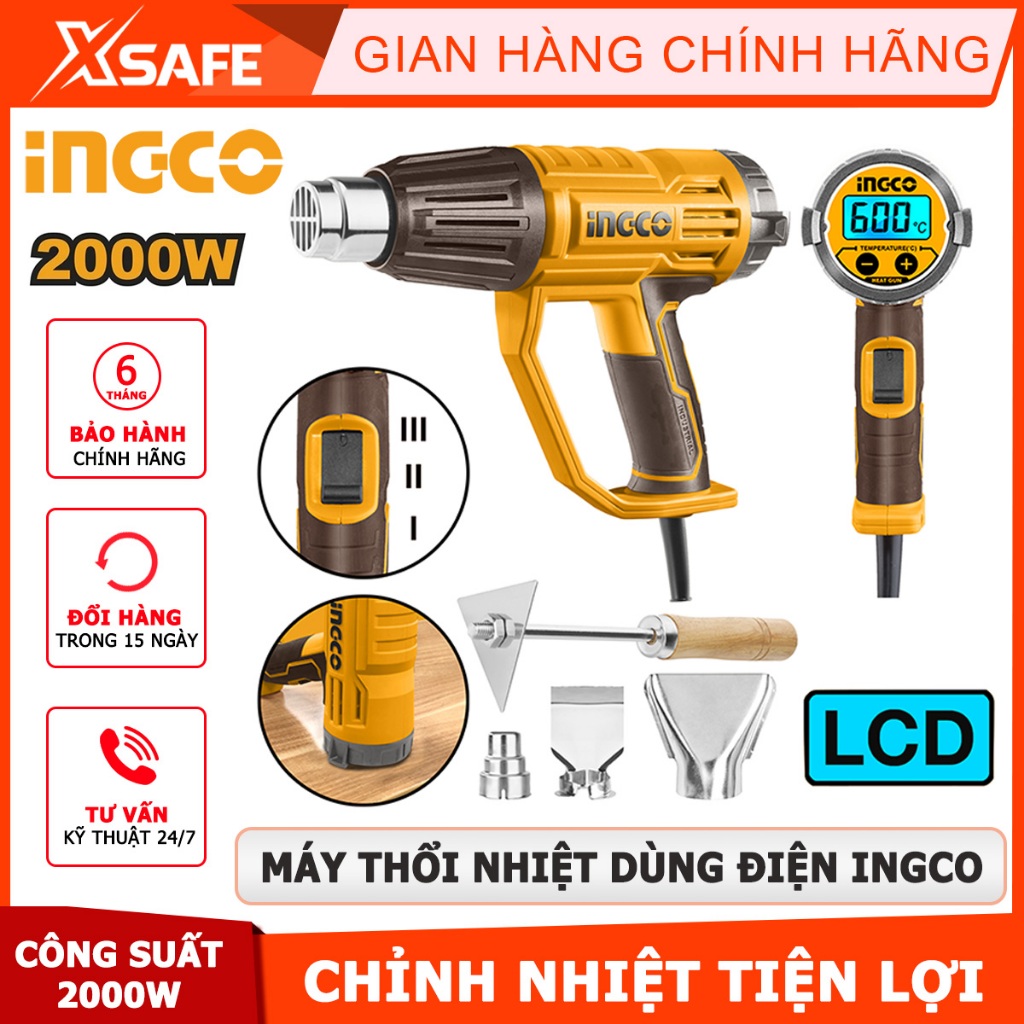 Máy thổi nhiệt dùng điện 2000W màng co điều chỉnh hơi nóng và đa chức ...