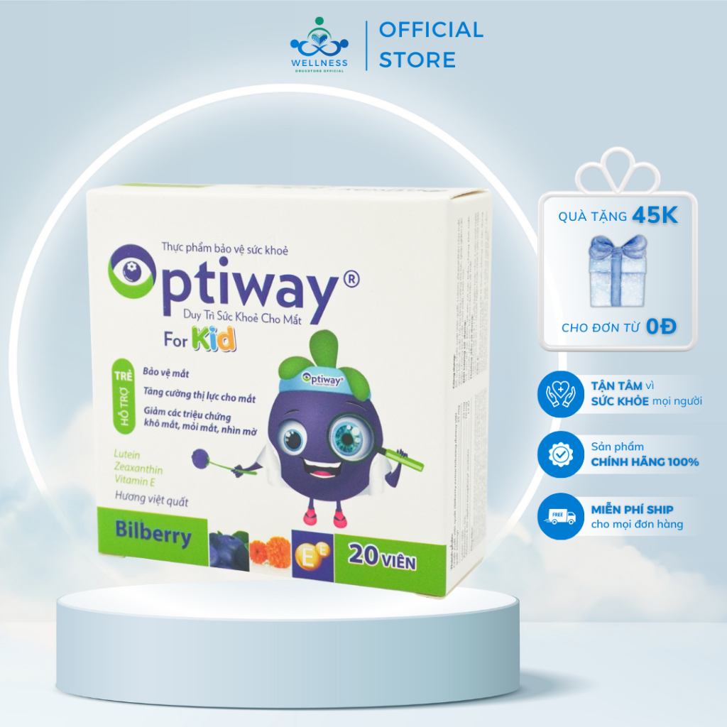 Viên uống bảo vệ mắt cho trẻ OPTIWAY For Kid hỗ trợ cải thiện thị lực ...
