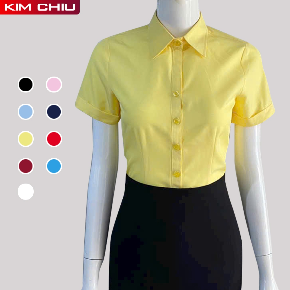Áo Sơ Mi Nữ Công Sở Cao Cấp Kim Chiu, Nhiều Màu, Tay Ngắn Vải Kate Mỹ ...