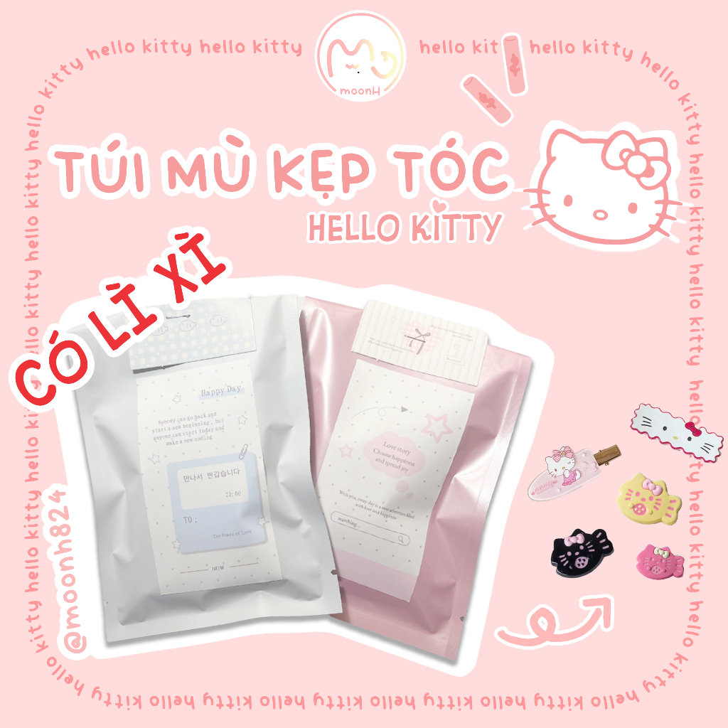 [moonH] Túi Mù BLINDBOX Kẹp Tóc Hello Kitty Lì Xì | Shopee Việt Nam