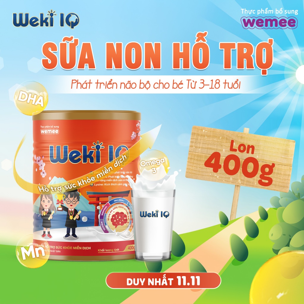 WEKI IQ 400g Thực Phẩ Phát Triển Trí Não Cho Bé Từ 3-18 Tuổi, Tăng Tập ...