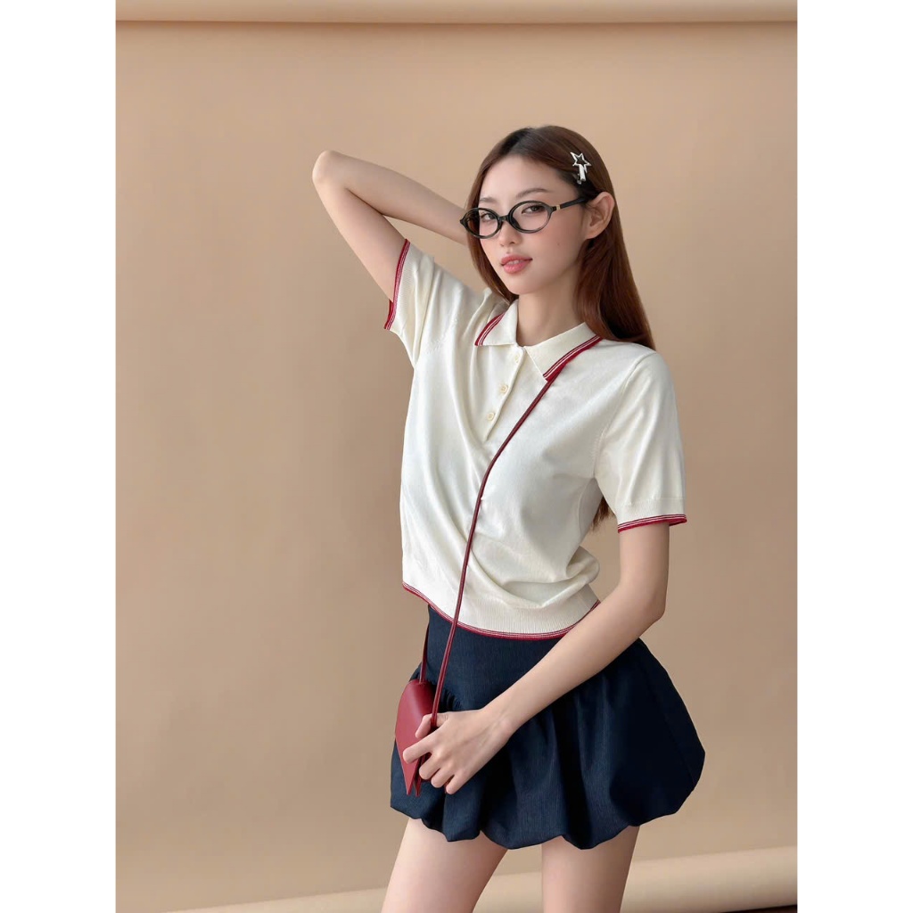 KIDO - Áo len cổ polo TINA TOP | Shopee Việt Nam