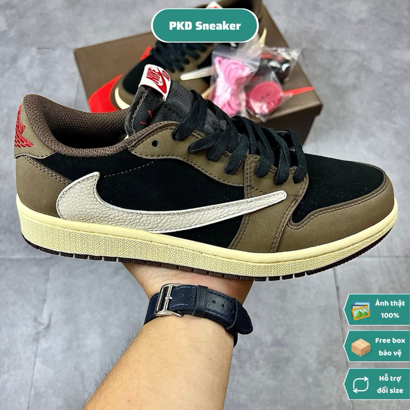 Giày Sneaker Cổ Thấp JD1 Retro Low Og Sp Travis Scott Mocha | Shopee ...