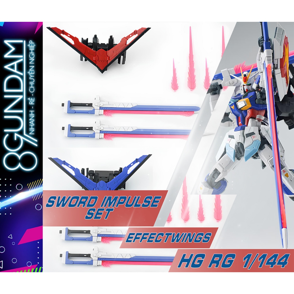 [CÓ SẴN] Mô Hình Lắp Ráp Phụ Kiện Sword Impulse cho RG HG 1/144 (Effect ...