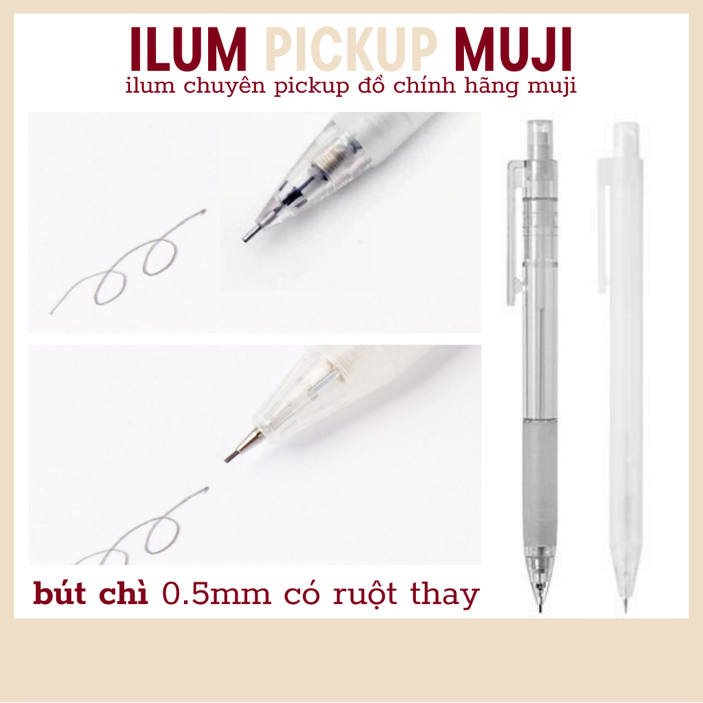 [pickup muji] bút chì muji | bút chì kim bấm muji | ruột chì kim muji | | Shopee Việt Nam